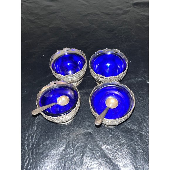Silver-Plated | Kitchen | Set Of 4 Silverplated Salt Cellars With ...